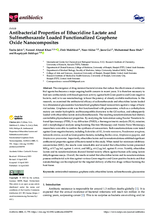 (PDF) Antibacterial Properties of Ethacridine Lactate and ...