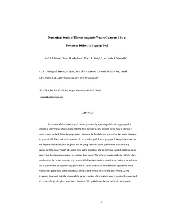 (PDF) Numerical study of electromagnetic waves generated by a prototype ...