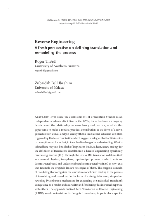 (PDF) Reverse Engineering