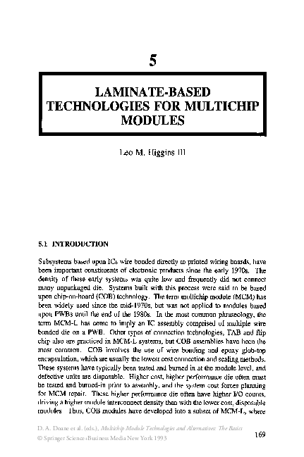 (PDF) 5 Laminate-Based Technologies for Multi Chip Modules
