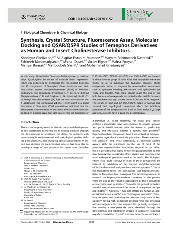 (PDF) Synthesis, Crystal Structure, Fluorescence Assay, Molecular ...
