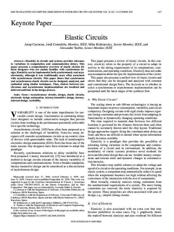 (PDF) Elastic Circuits