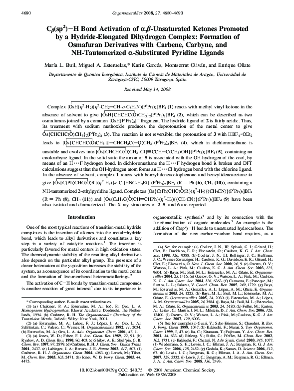 (PDF) Cβ(sp2)−H Bond Activation of α,β-Unsaturated Ketones Promoted by ...