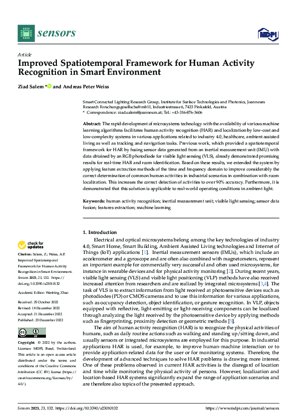 (PDF) Enhanced Framework for Human Activity Recognition