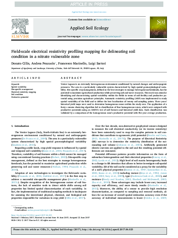 (PDF) Field-scale electrical resistivity profiling mapping for ...