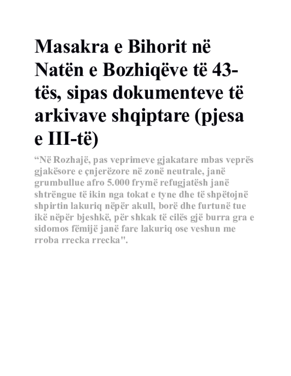 (DOC) Masakra e Bihorit në Natën e Bozhiqëve të 43tës, sipas ...