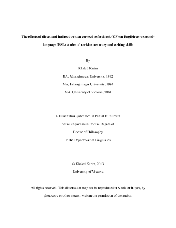 (PDF) The effects of direct and indirect written corrective feedback ...