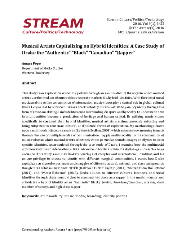 (PDF) Musical Artists Capitalizing on Hybrid Identities