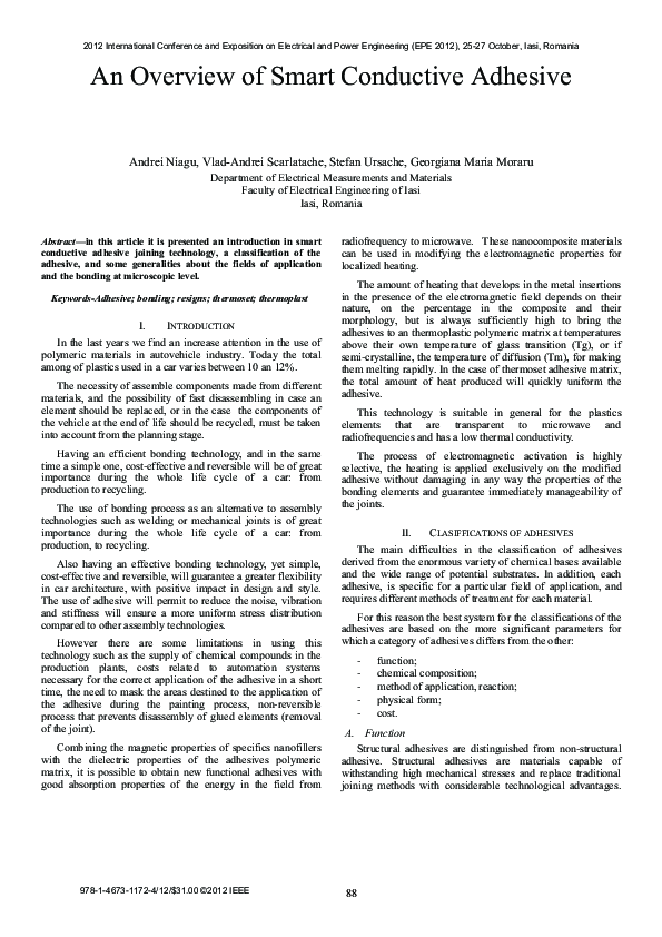 (PDF) An overview of smart conductive adhesive