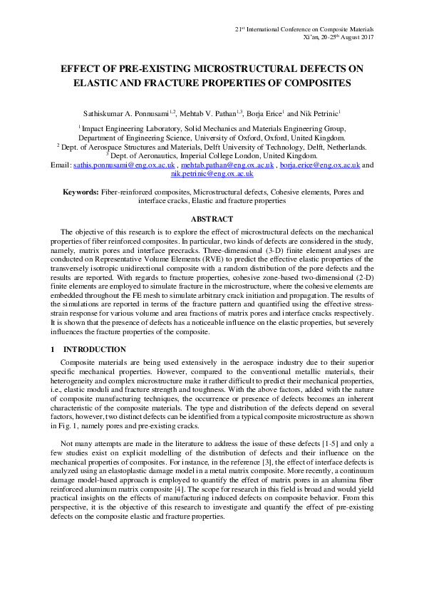 (PDF) Effect of pre-existing microstructural defects on elastic and fracture properties of ...