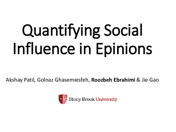 (PDF) Quantifying Social Influence in Epinions