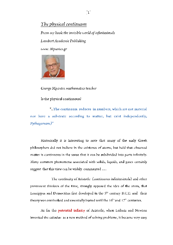 (PDF) The physical continuum