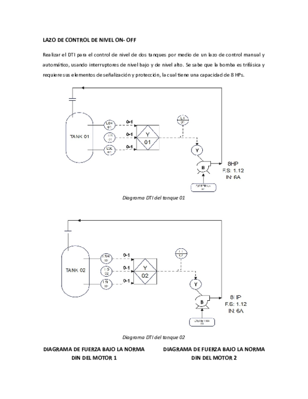 (DOC) Lazo de control de nivel ON-OFF