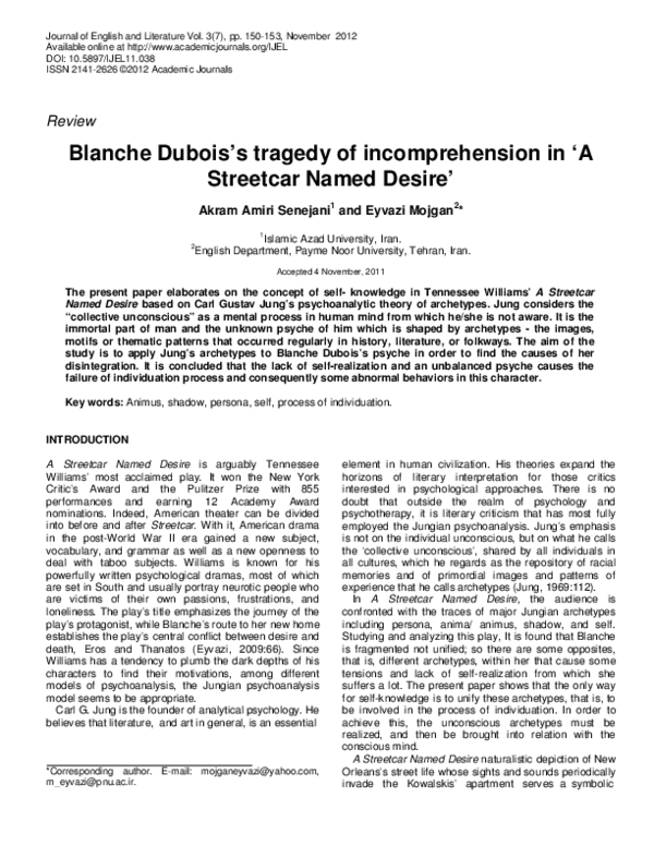 (DOC) Tennessee William's critique of heteropatriarchy in Streetcar ...