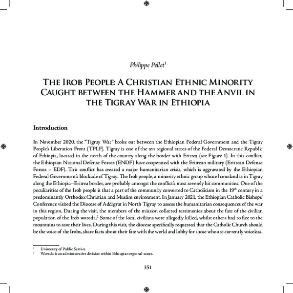 (PDF) The Irob People: A Christian Ethnic Minority Caught between the ...