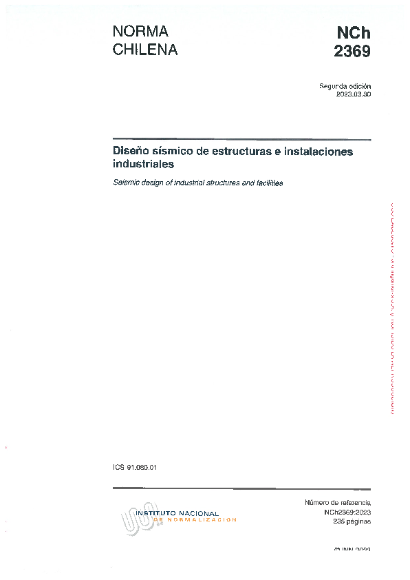 (PDF) Nch 2369 2023 Diseño Sísmico de Estructuras e Instalaciones ...