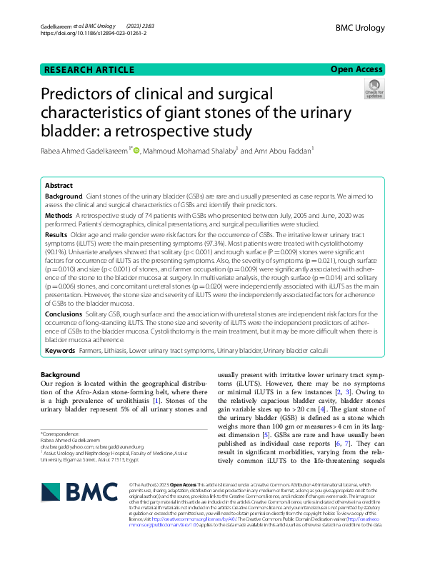 (PDF) Predictors of clinical and surgical characteristics of giant ...