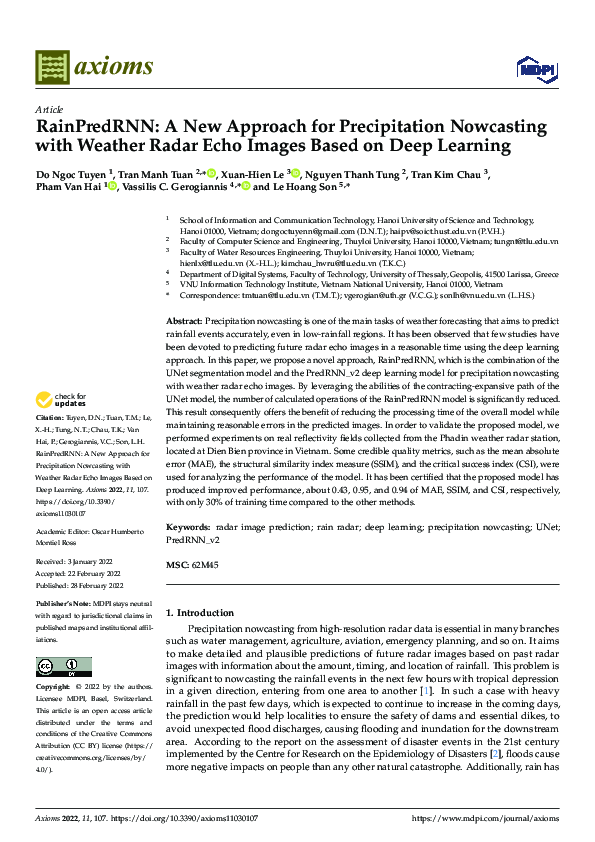 (PDF) RainPredRNN: A New Approach for Precipitation Nowcasting with ...