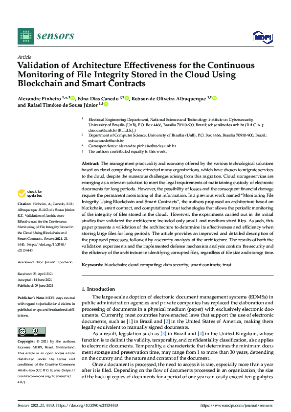 (PDF) Validation of Architecture Effectiveness for the Continuous Monitoring of File Integrity ...