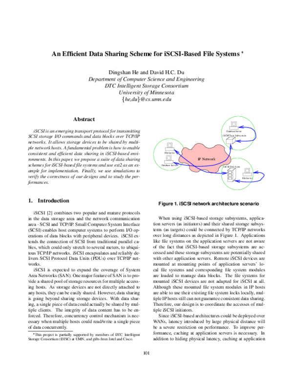 (PDF) An Efficient Data Sharing Scheme for iSCSI-Based File Systems