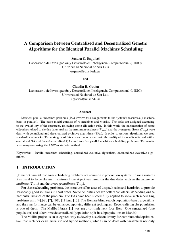 (PDF) A comparison between centralized and decentralized genetic ...