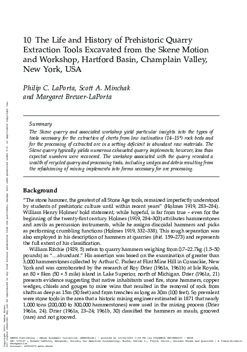 (PDF) The Life and History of Prehistoric Quarry Extraction Tools ...