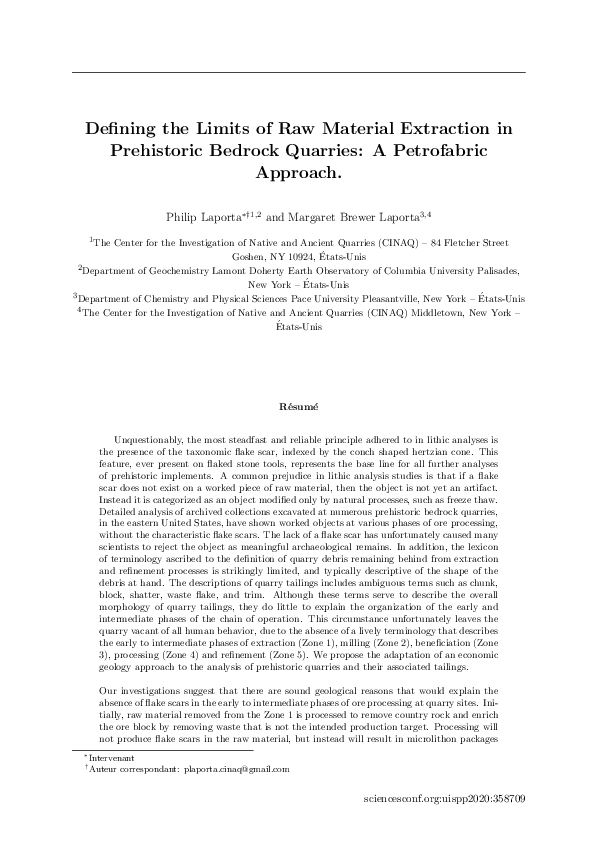 (PDF) Defining the Limits of Raw Material Extraction in Prehistoric ...