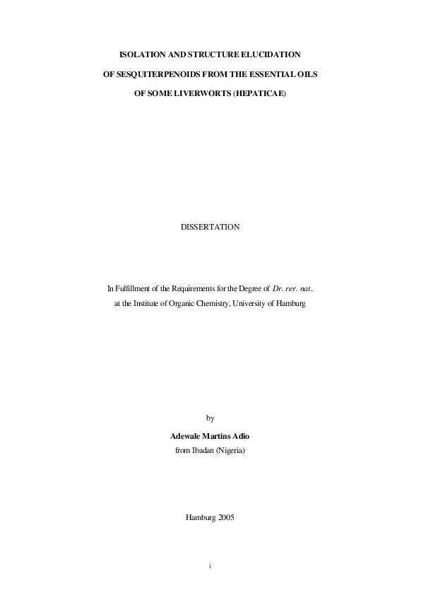 (PDF) Isolation and structure elucidation of sesquiterpenoids from the ...