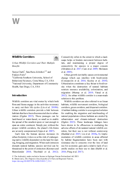 (PDF) Wildlife Corridors