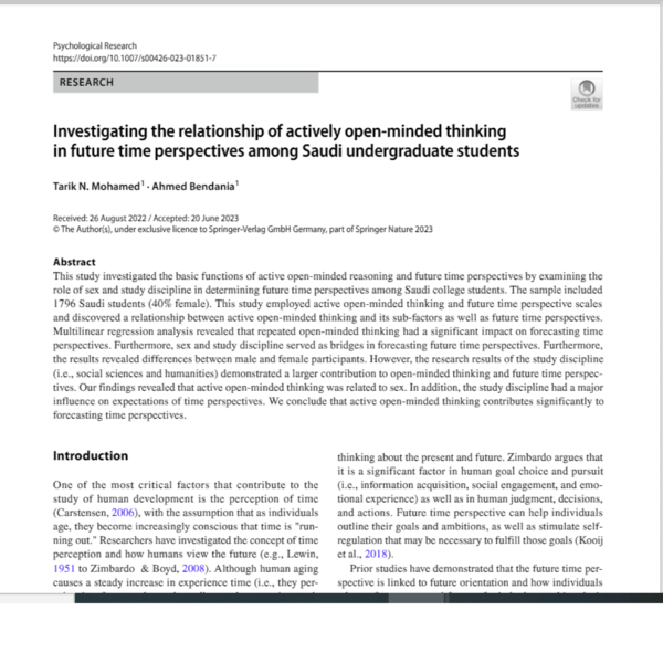 (PDF) Investigating the relationship of actively open-minded thinking in future time ...
