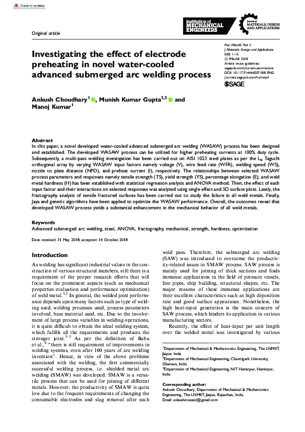 (PDF) Investigating the effect of electrode preheating in novel water ...