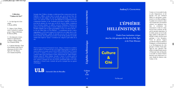 (PDF) L’éphébie hellénistique. Étude d’une institution civique dans les ...