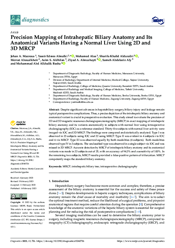 (PDF) Precision Mapping of Intrahepatic Biliary Anatomy and Its ...