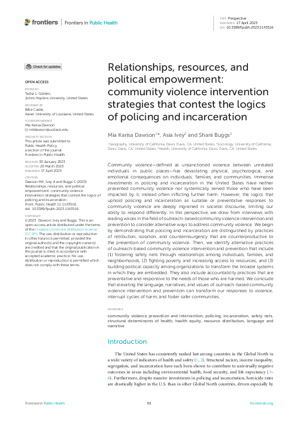 (PDF) Relationships, resources, and political empowerment: community ...