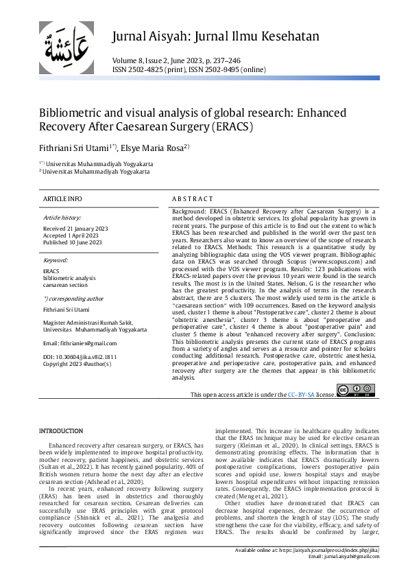 (PDF) Bibliometric and visual analysis of global research: Enhanced ...