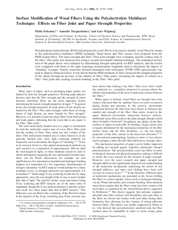 (PDF) Surface Modification of Wood Fibers Using the Polyelectrolyte ...