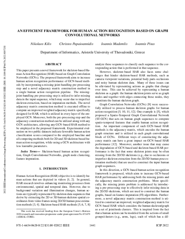 Pdf An Efficient Framework For Human Action Recognition Based On