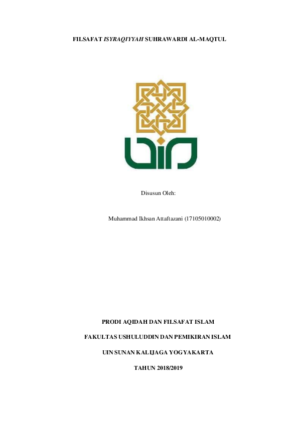 (PDF) Filsafat Isyraqiyyah Suhrawardi Al-Maqtul
