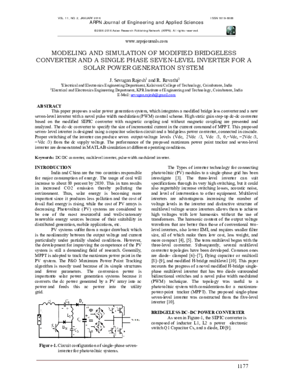 (PDF) Modeling and Simulation of Modified Bridgeless Converter and a ...