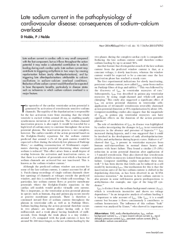 (PDF) Late sodium current in the pathophysiology of cardiovascular ...