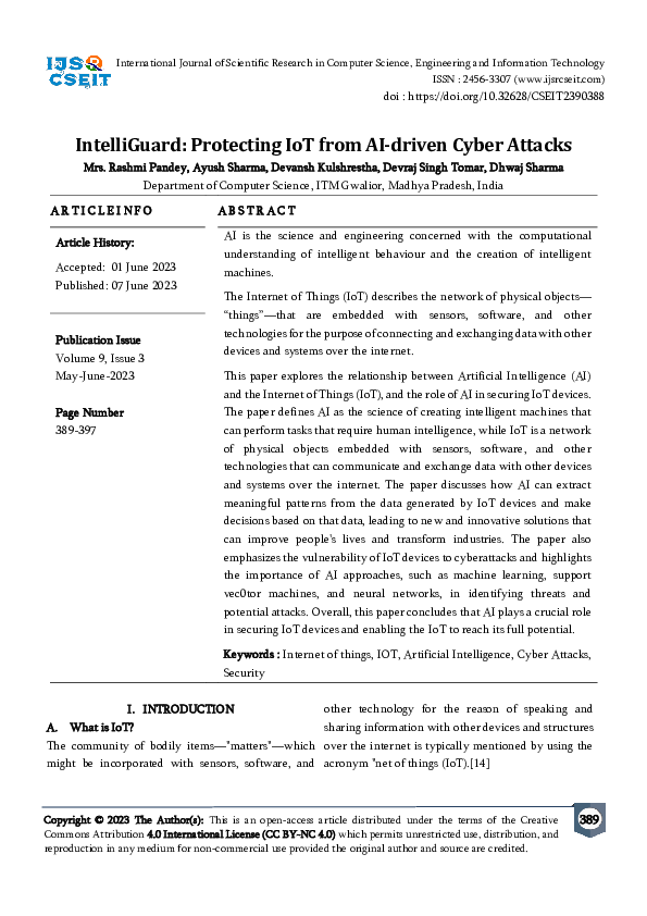 (PDF) IntelliGuard: Protecting IoT from AI-driven Cyber Attacks