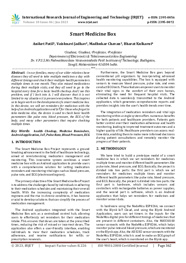 (PDF) Smart Medicine Box