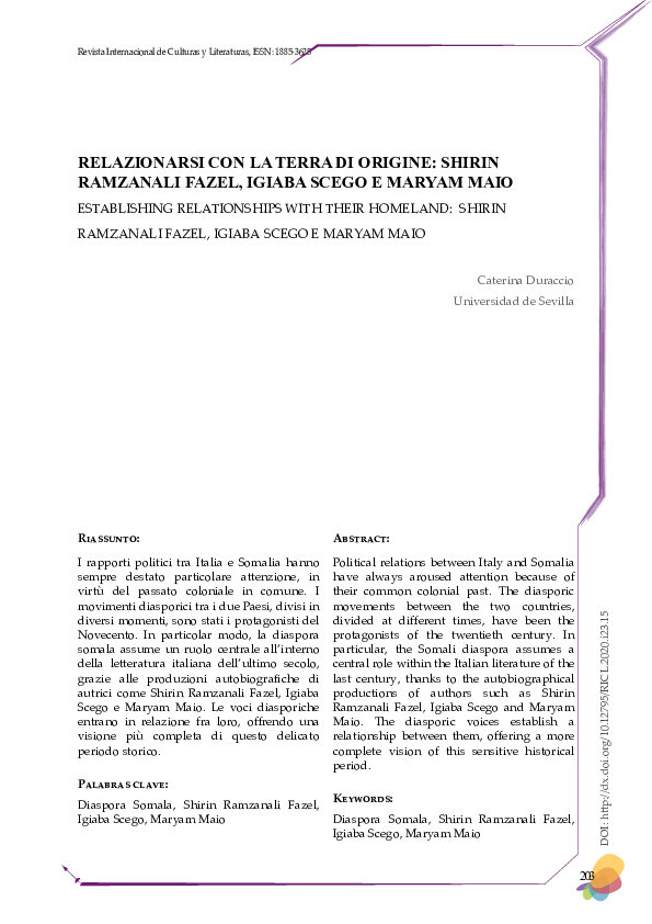 (PDF) Establishing relationships with their homeland: Shirin Ramzanali ...