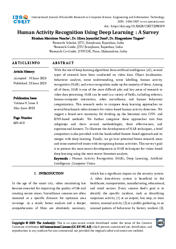 Pdf Human Activity Recognition Using Deep Learning A Survey