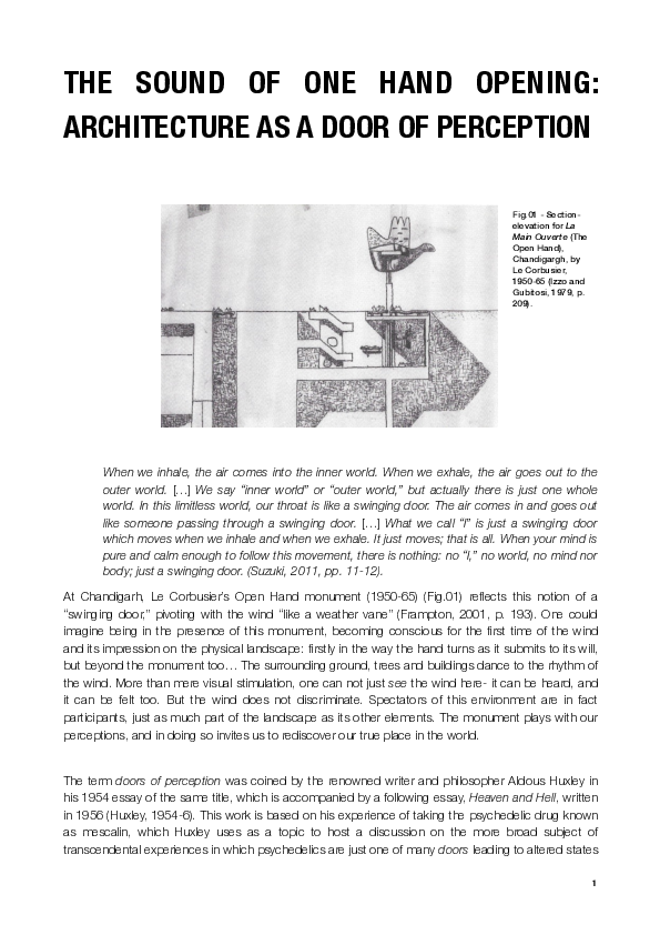 (PDF) Perception and Architecture as a Doorway