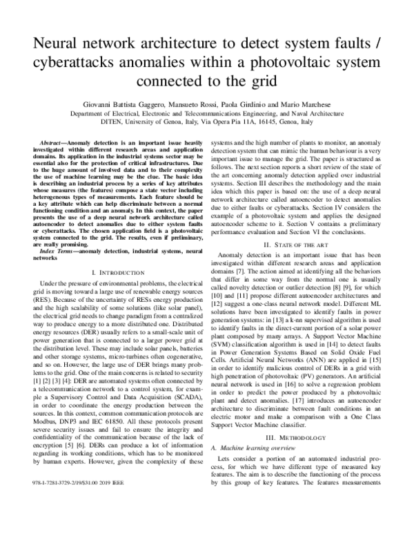 (PDF) Autoencoder for Anomaly Detection in PV Systems
