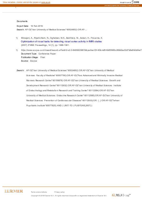 (PDF) Optimization of visual tasks for detecting visual cortex activity in fMRI studies ...