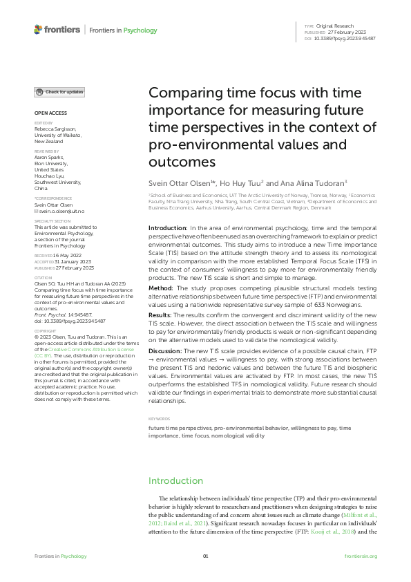 (PDF) Comparing time focus with time importance for measuring future ...