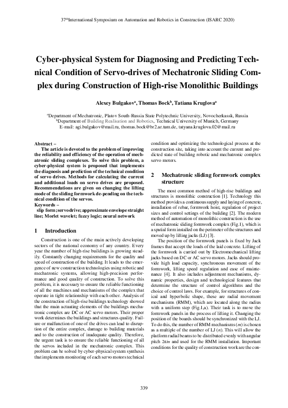 (PDF) Cyber-physical System for Diagnosing and Predicting Technical Condition of Servo-drives of ...