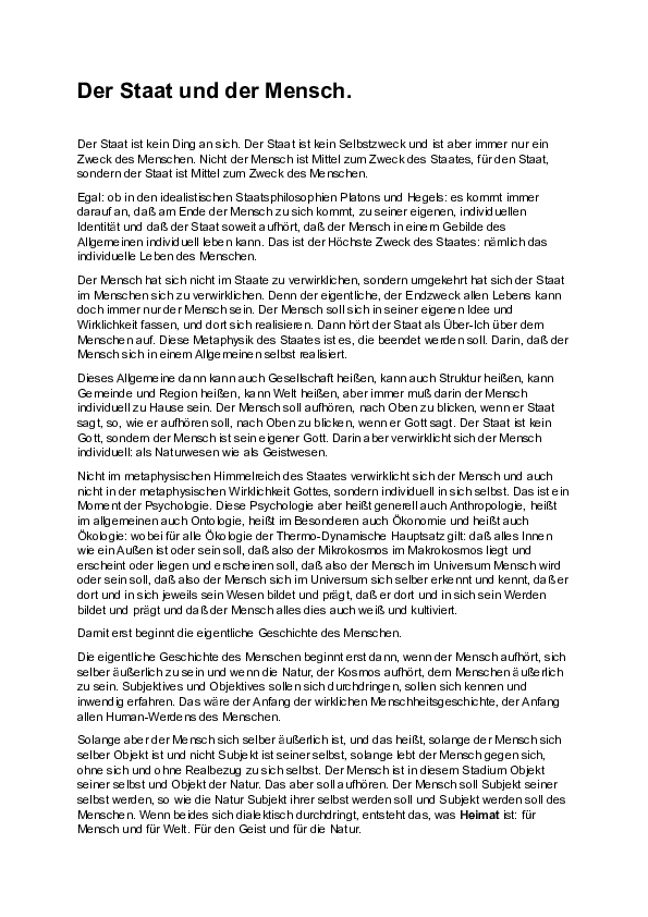 (PDF) Der Staat und der Mensch